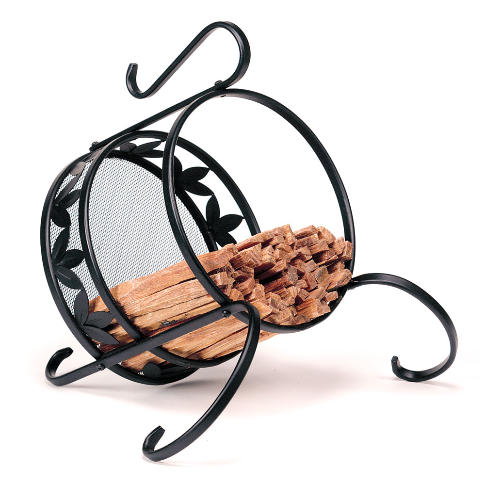 European Fatwood Caddy Box Wrought Iron Caddy European Fatwood Caddy ...